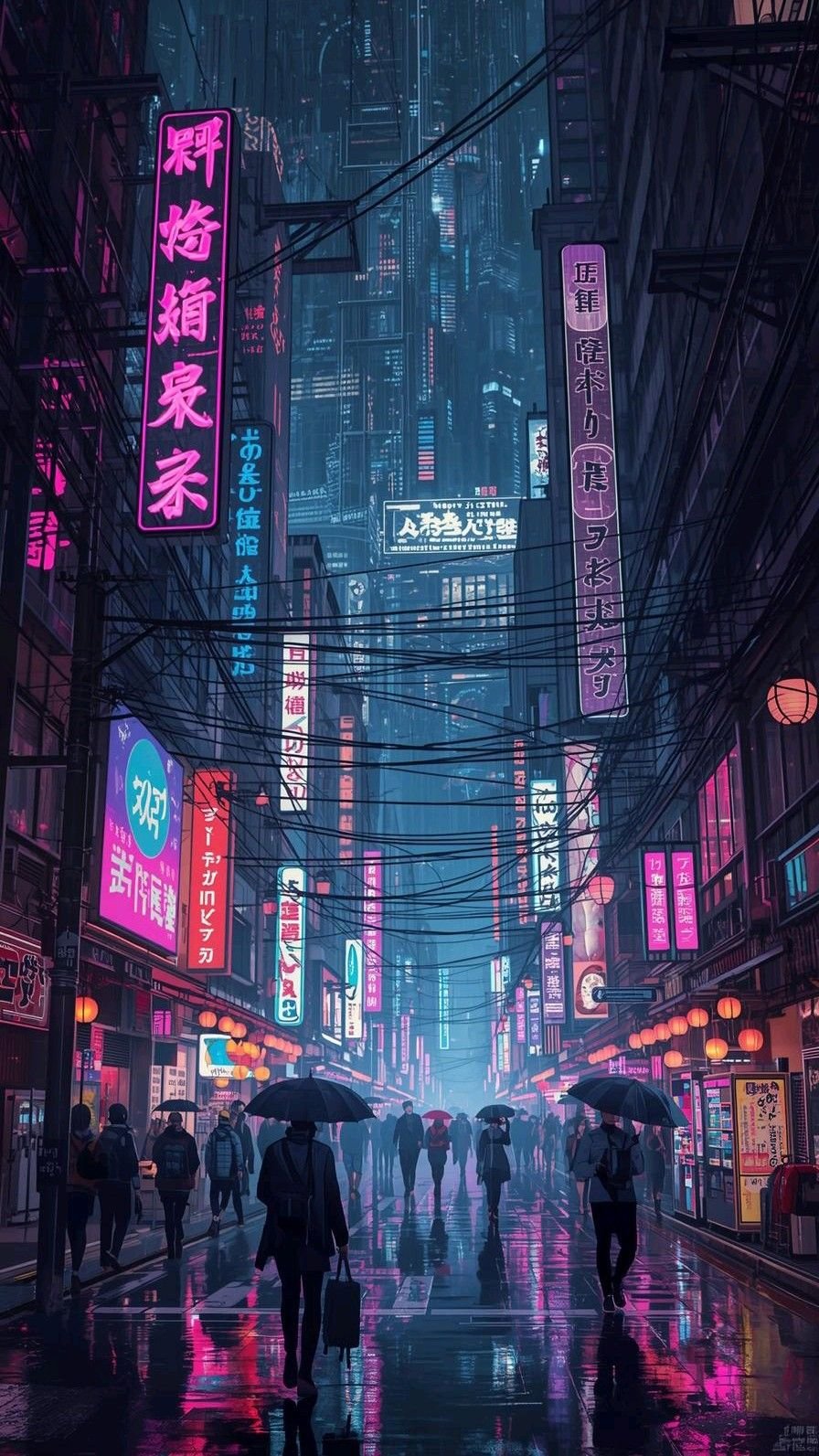 Japanese Cyber city aesthetics - hub.thegagster.com